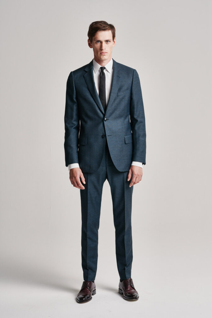 Jeans Blue Wool Business Suit - The Point Guard | Café Costume