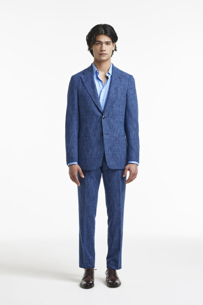 Bright Blue Linen Suit - Right End of the Stick | Café Costume