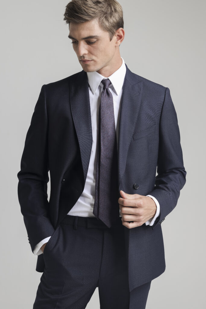 CC74 Night Blue Double Breasted 2 Piece Suit - Pantone 000928 | Café ...