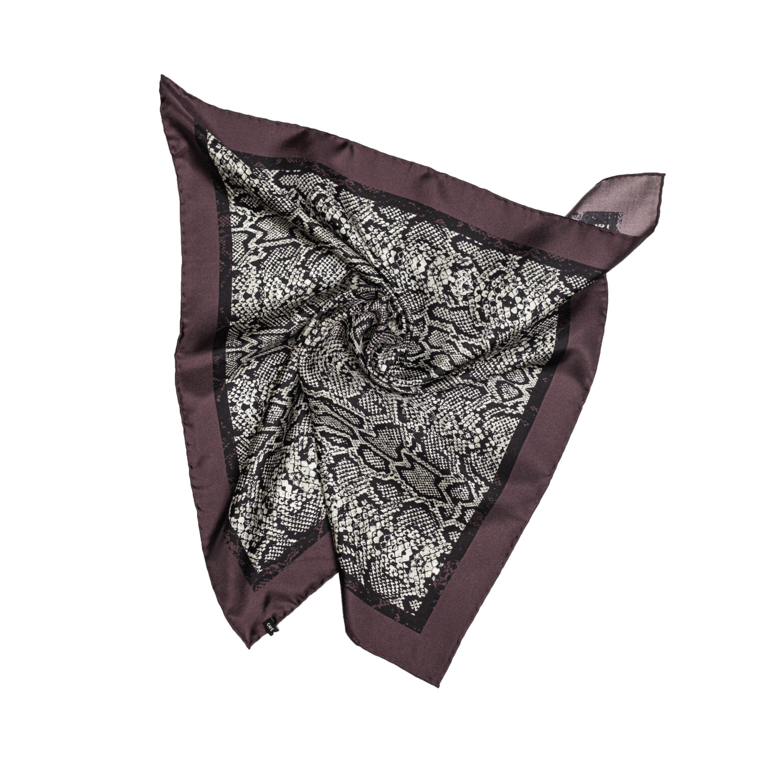 Snake Skin Silk Scarf - Purple | Café Costume